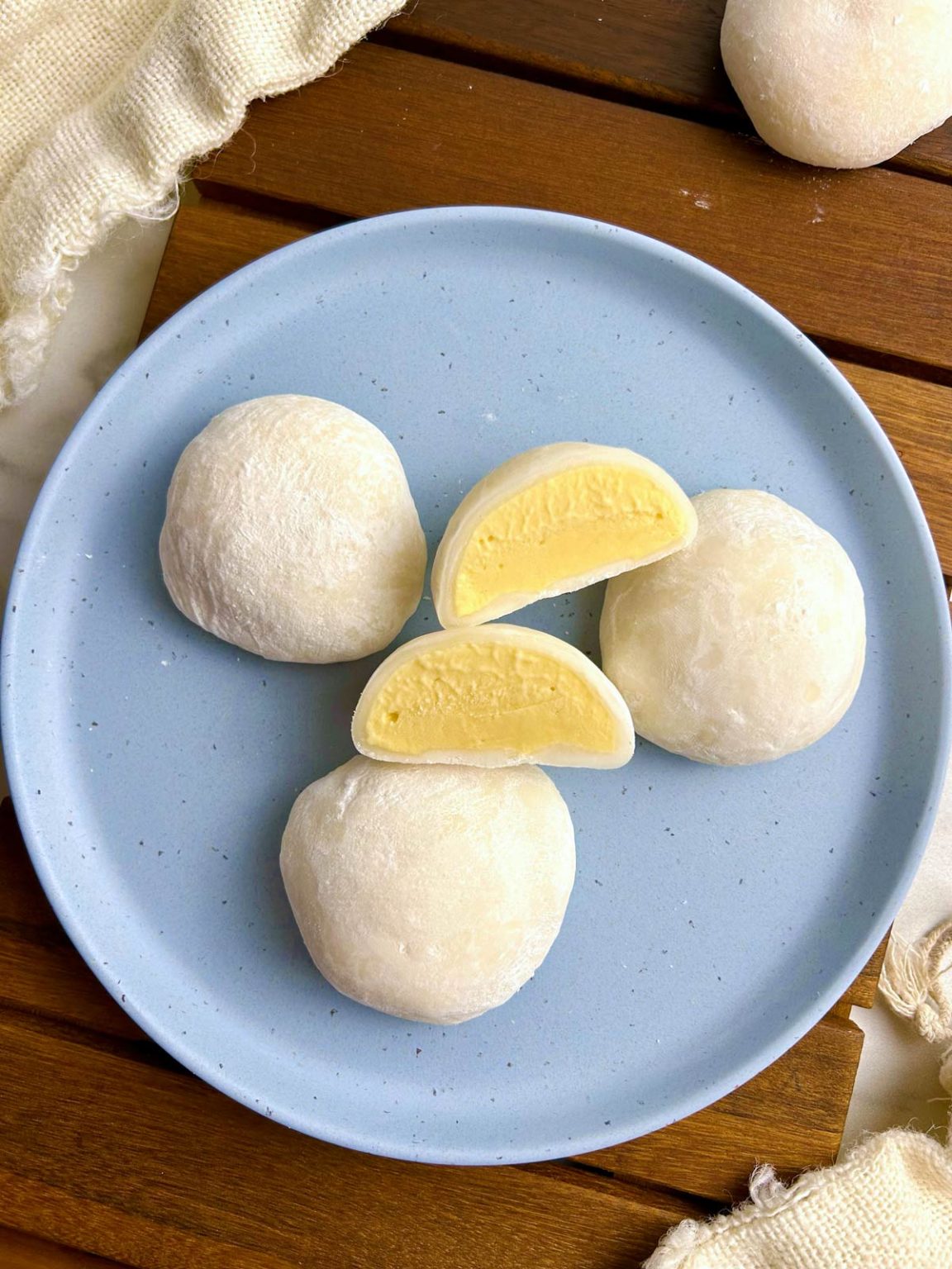 Durian Mochi (Soft & Creamy)