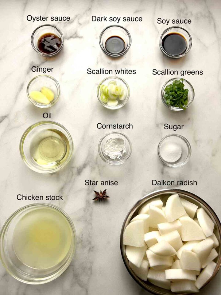 Chinese-style Braised Daikon Radish
