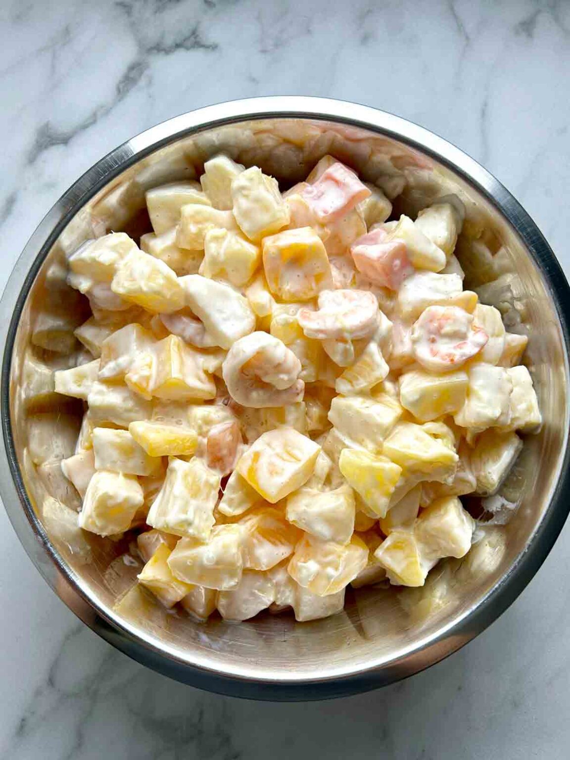 Chinese Mayonnaise Fruit Salad With Shrimp