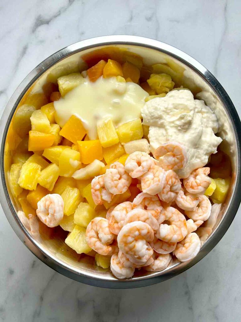 Chinese Mayonnaise Fruit Salad With Shrimp