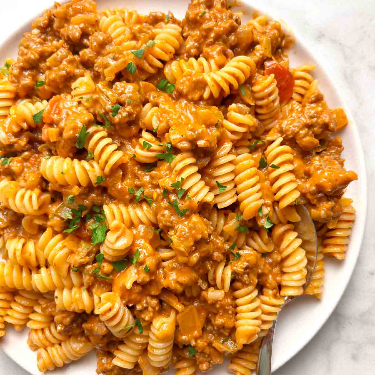 Cheesy Taco Pasta
